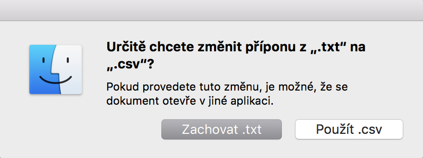 » Jak hromadně změnit koncovku souborů na Macu